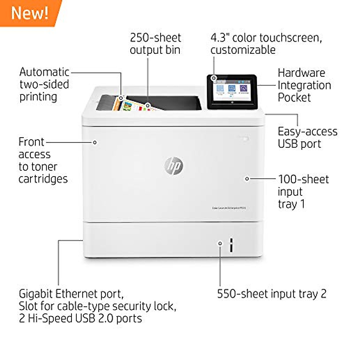 HP Color LaserJet Enterprise M555dn Duplex Printer (7ZU78A)