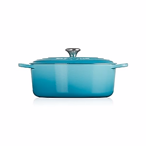Le Creuset Enameled Cast Iron Signature Oval Dutch Oven, 6.75 qt., Caribbean