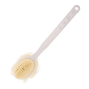 3pcs Exfoliating Loofah Dual-Sided Double Women Mesh Dry for Shower Side Sides Spa Brush Scrubber Wet with Bathing Portable Brushing Washing Bath Skin Men Long Handle