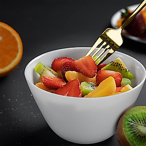 Gold Silverware Set, 30-Piece Stainless Steel Flatware Set Mirror Polished Cutlery Utensil Set Service for 6, Durable Home Kitchen Eating Tableware Set, Include Fork Knife Spoon Set, Dishwasher Safe