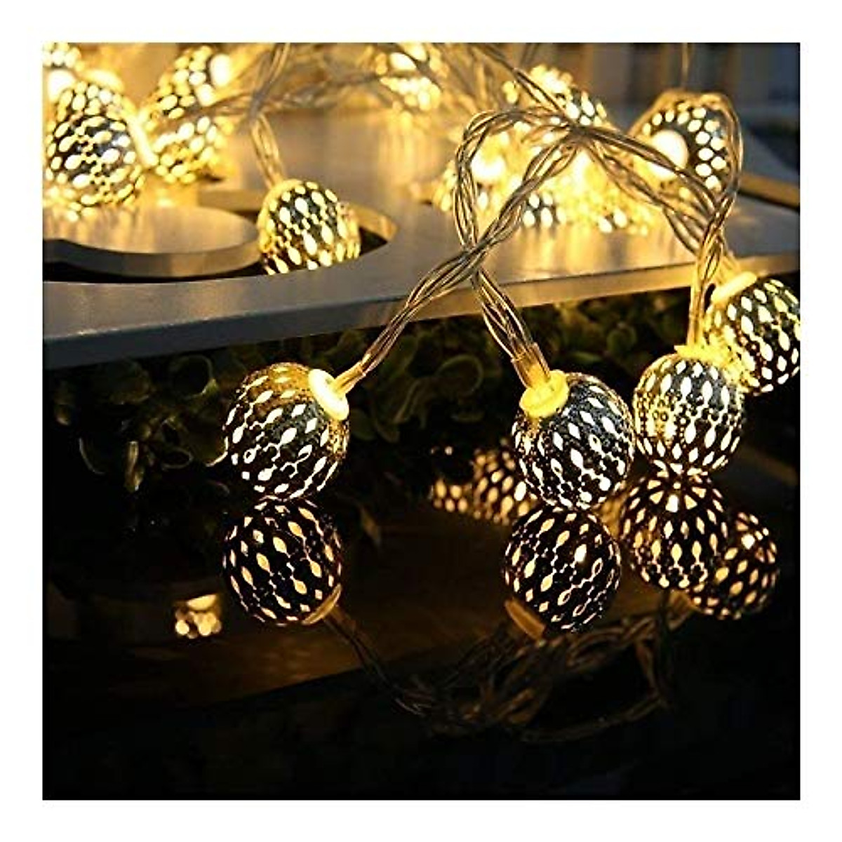 ZSMPY Fairy Lights Solar Led String Lights Fairy Lights 20 Leds-50 LEDs Garden Lights, 5m-7m Copper Wire Solar Lights for Halloween, Christmas, Tree, Garden, Home, Wedding, Party