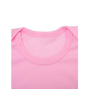 G-Amber Baby Girls Romper Pink Series Bodysuit Infant Funny Letters Jumpsuit Outfit 0-24 Months (Pink-Happy Birthday Daddy, 3-6Months)