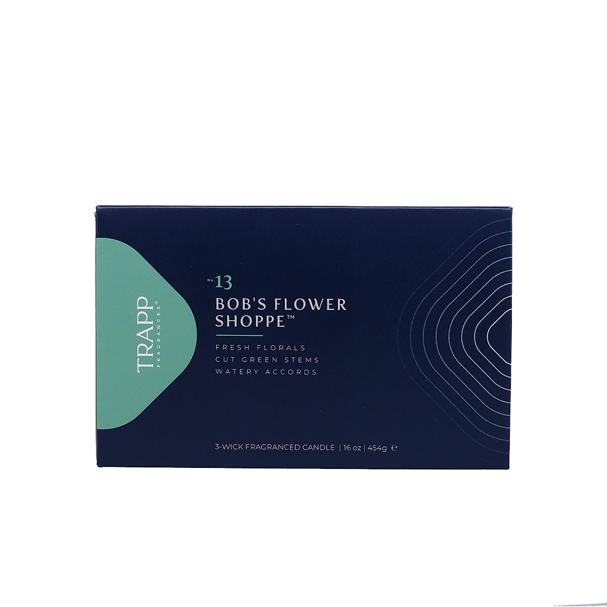 Trapp - No. 13 Bob's Flower Shoppe - 16 oz. 3-Wick Candle - Aromatic Home Fragrance with Floral Scent of Fresh Florals, Cut Green Stems, & Watery Accords Notes - Soy Wax Blend