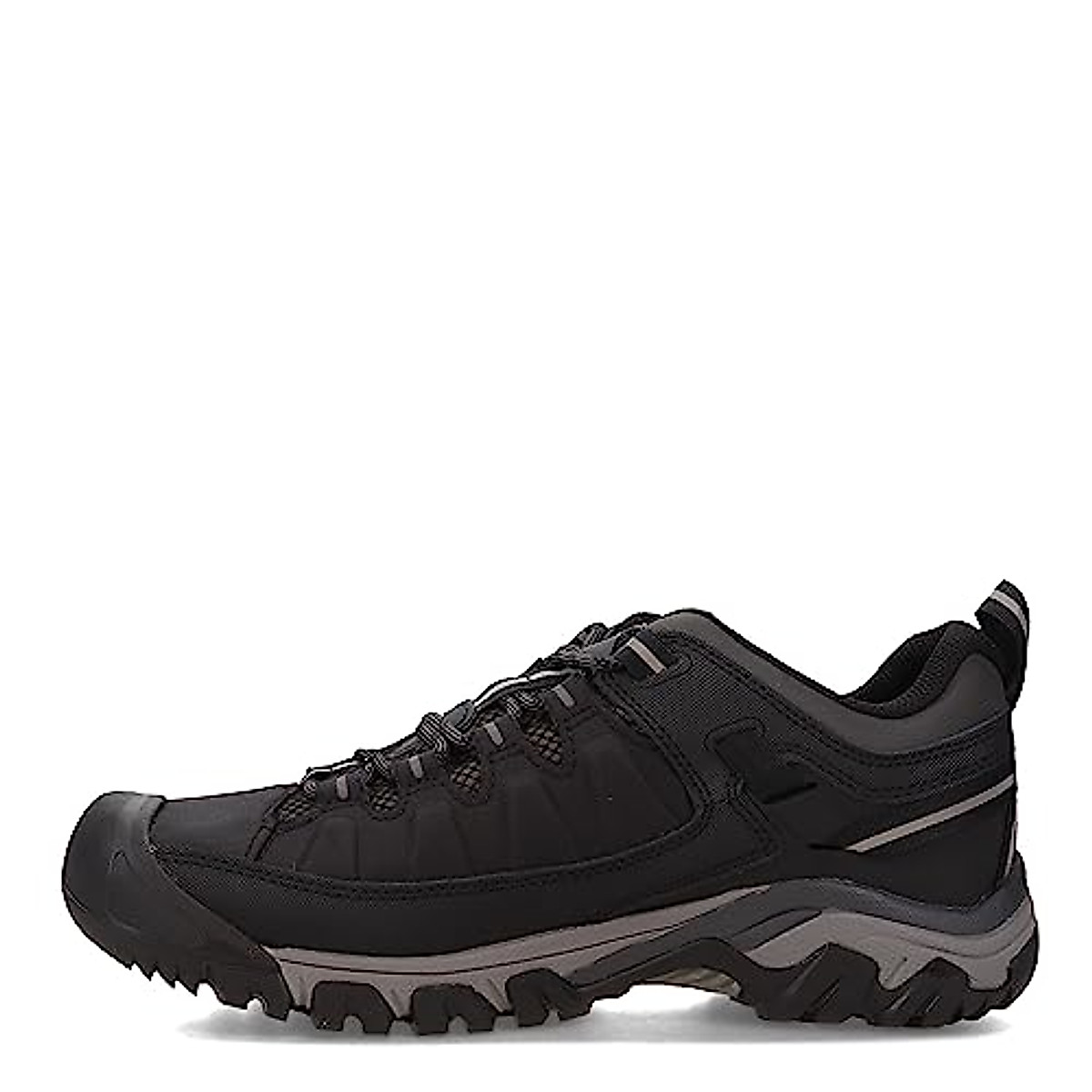 KEEN Men's Targhee EXP Waterproof Hiking Shoes, Black/Steel Grey, 13
