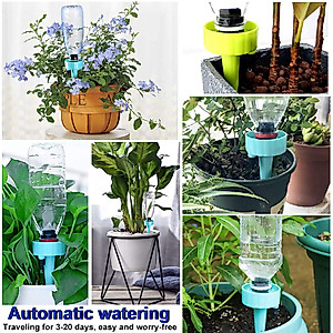 ENIVING 12PCS Automatic Watering Device, Plant Self Watering Spikes With Slow Release Control Valve Switch Plant System Adjustable Water Volume Drip System for Vegetable Gardens, Lawn，Flower Beds