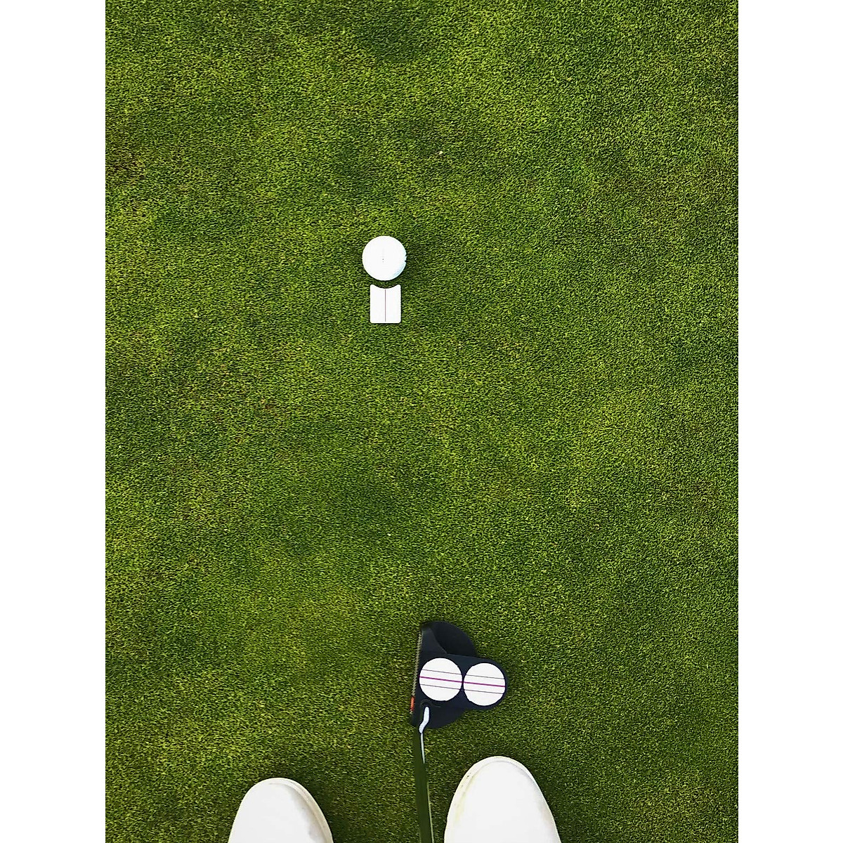 Sticker for Golf Putter and Ball Marker (Triple Track) (Red and Blue, 1Pack)