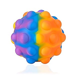 Nutty Toys Sensory Pop It Ball - Large 3D Fidget Popit, Top Stress & Anxiety Relief Gadget for Kids & Adults 2023, Unique Teen & Toddler Easter Basket Stuffer Present Idea, Best Tween Boy & Girl Gifts