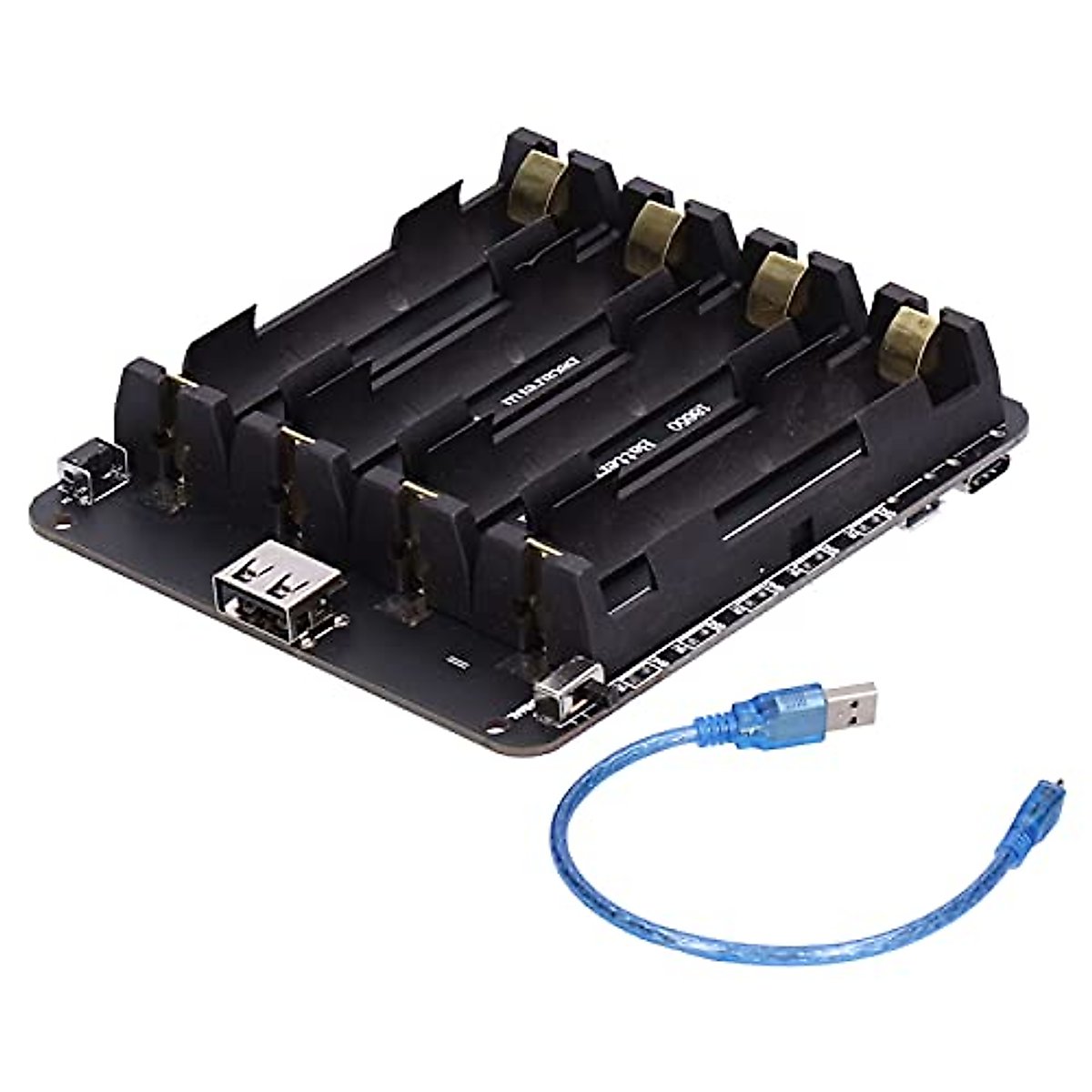 18650 Battery Holder Case , Electrical Testers Battery Testers 4-Channel Micro USB Interface Household Battery Holders 0.5A 5-8V Power Supply Expansion Module for Raspberry Pi