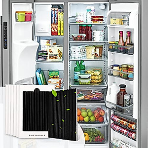 Refrigerator Air Filter Replacement 6 Pack - Carbon Activated Filter Compatible with Frigidaire & Electrolux Pure Air Ultra Reduce Odors for EAFCBF, PAULTRA, RAF1150 242061001,242047801, 242047804