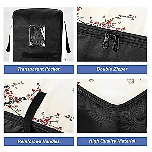 Blueangle Dayan Ink Painting Comforter Storage Bag - Folding Organizer Bag for King/Queen Comforters, Pillows, Blankets, Bedding/Quilt, Duvet, 27.5"x19.7"x11"