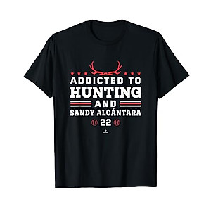 Deer Hunting and Sandy Alcantara Miami MLBPA T-Shirt