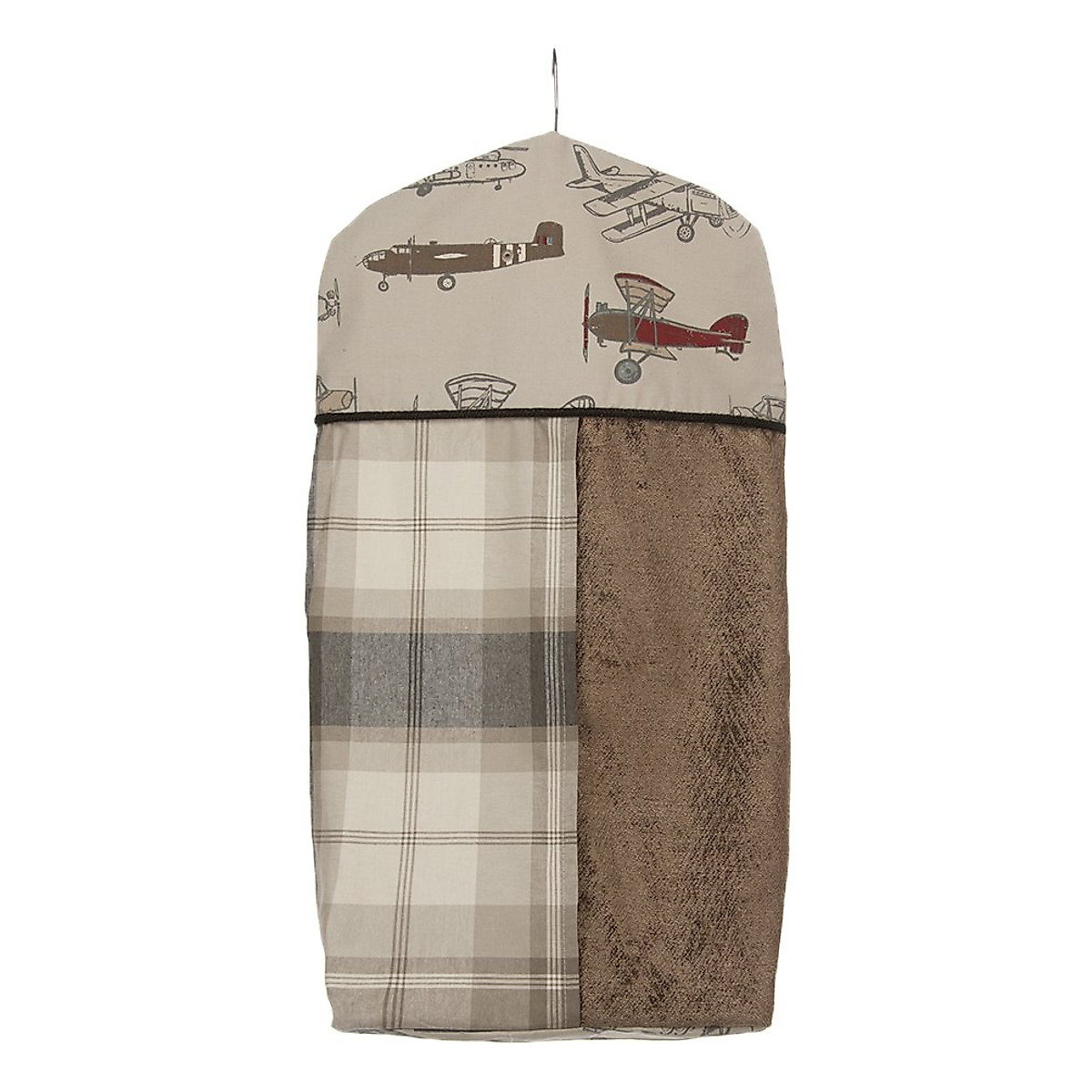 Glenna Jean Fly-by Diaper Stacker, Taupe/Grey/Blue/Brown/Red