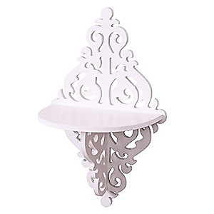 White Creative Wall Decoration Shelf Carved Decorative Frame Clapboard Shelf Bracket