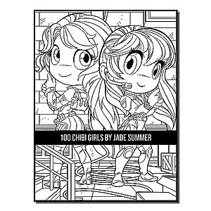100 Chibi Girls: An Adult Coloring Book Collection with Cute Girls, Fantasy, Horror, Christmas, and More!