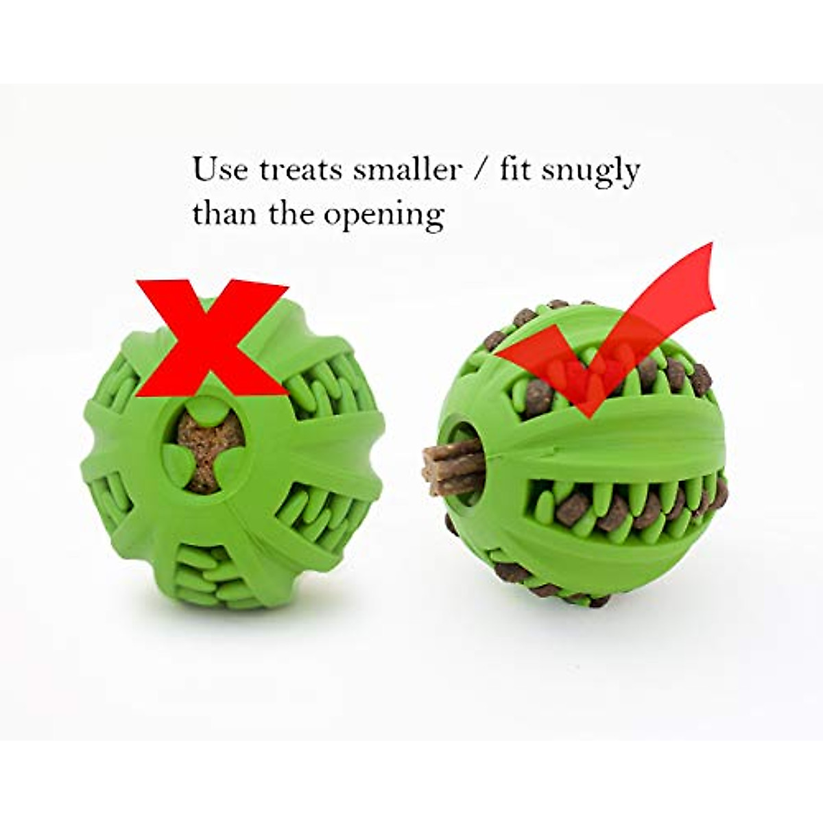 Dog IQ Ball Toy - Interactive Dog Enrichment, Mental Stimulation Treat Embedding Rubber Ball Reduce Boredom (3 inches)