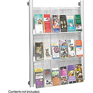 Safco Products 4134SL Luxe Magazine Rack, 9 Pocket, Silver