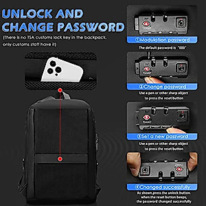 JUMO CYLY Hardshell Anti-theft Laptop Backpack, Waterproof Expandable Computer Backpackb Fit 15.6 Inch with USB Charging Port TSA Lock Business Travel Rucksack for Men