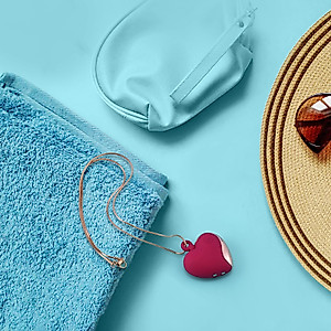 Tracy's Dog Heart Necklace Vibe, Fashion Personalized Necklaces Rechargeable 2-in-1 Necklace Jewelry Massager, Red, Rose Gold Beatinglove