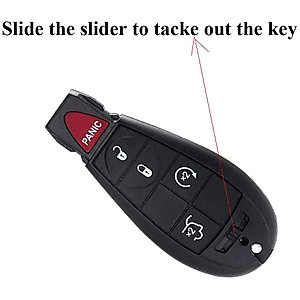 5 Button Key Fob Replacement Compatible for 2008 2009 2010 2011 2012 2013 Jeep Grand Cherokee,2008 2009 2010 Jeep Commander Car Keyless Entry Remote Control M3N5WY783 IYZ-C01C