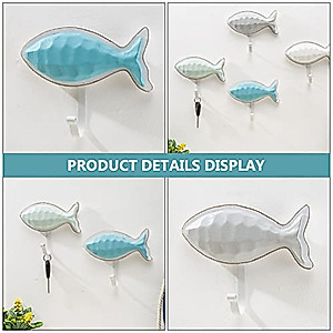 HEALLILY Coat Hanger Hooks 2pcs Fish Wall Hooks for Hanging Sea Wall Hooks Nautical Hook Rustic Wall Hanger Coat Towel Hook Beach Coastal Wall Decorations Ornament Wall Coat Hooks