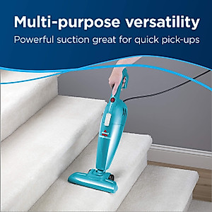 Frigidaire Retro Bar Fridge Refrigerator with Side Bottle Opener, 3.2 cu. Ft, Coral + Bissell Featherweight Stick Lightweight Bagless Vacuum With Crevice Tool, 2033