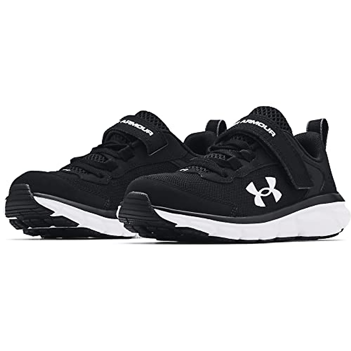 Under Armour Boys' Little Kid Pre School Assert 9 Alternate Closure, Black (001)/White, 1.5