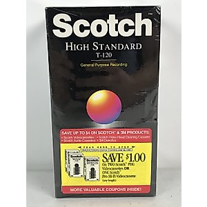 Scotch High Standard T-120 Bundle of 3 Blank Vhs High Standard