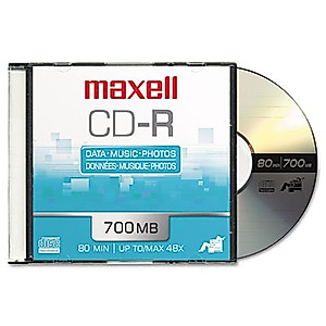 CD-R Discs, 700MB/80min, 48x, w/Slim Jewel Cases, Silver, 10/Pack