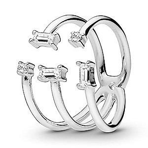 Pandora Jewelry Shards of Sparkle Cubic Zirconia Ring in Sterling Silver, Size 4.5