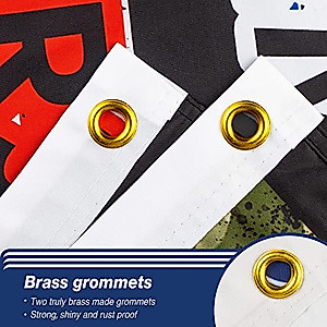 XIFAN Double Sided Flag No One Fights Alone Flag 3 Ply US American Flag First Responders Multi Thin Line Brass Grommets Outdoor Banner Decoration 3 X 5 FT