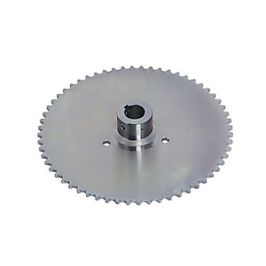 60 Tooth Go Kart Live Axle Sprocket for 40,41,420 Chain, 1" Bore, 1/4" Key Way, for compatible with Yerf-Dog, Murray Go Karts
