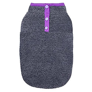 PIXRIY Dog Fleece Sweater, Soft Dog Vest Apparel Sleeveless Puppy Winter Cold Weather Clothes Doggie Jacket Pullover for Small Medium Dogs and Cats(Grey,M)