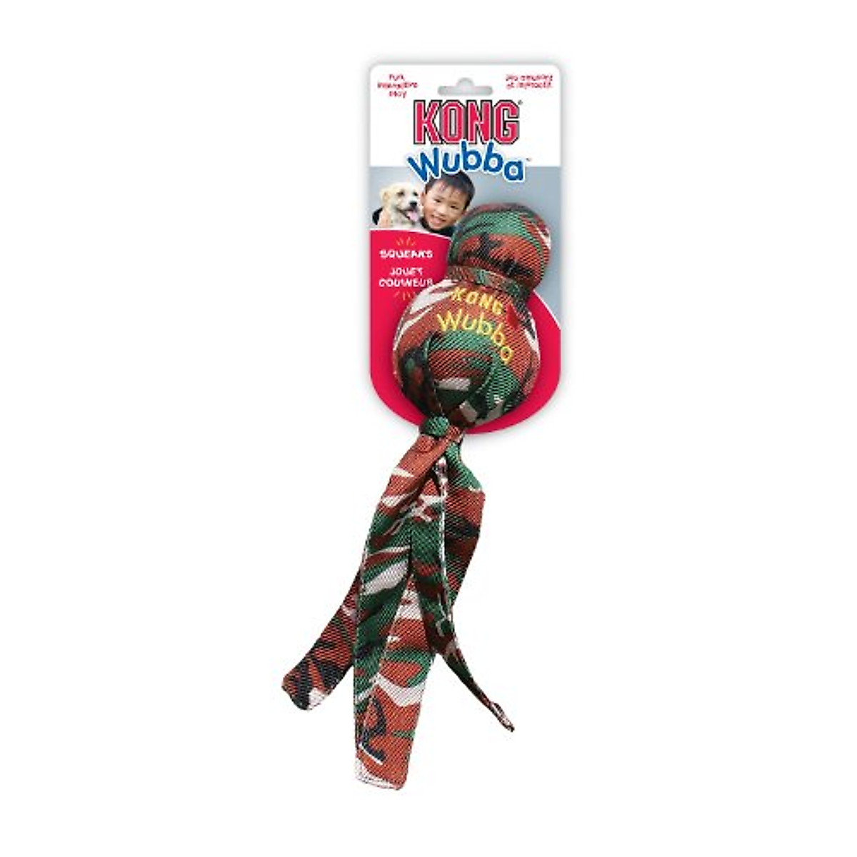 KONG Camo Wubba Dog Toy - Large (Assorted Colors)