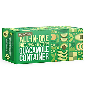 IMPRESA [3 Pack Guacamole Keeper with Airtight Lid - Guacamole Saver Container with Lid - Fresh Food Saver - Food Containers with Lids - Kitchen Storage Dip Container - Food Container - 1.5 Cups