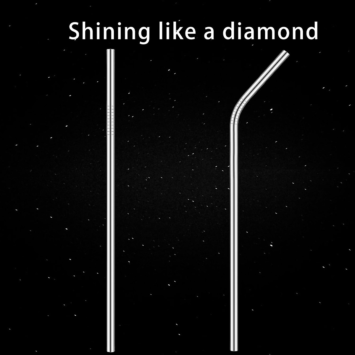 12-Pack Reusable Straws - Metal Straws Dishwasher Safe - Drinking Stainless Steel Straws for 20 oz and 12 oz Tumblers - 2 Cleaning Brushes Included