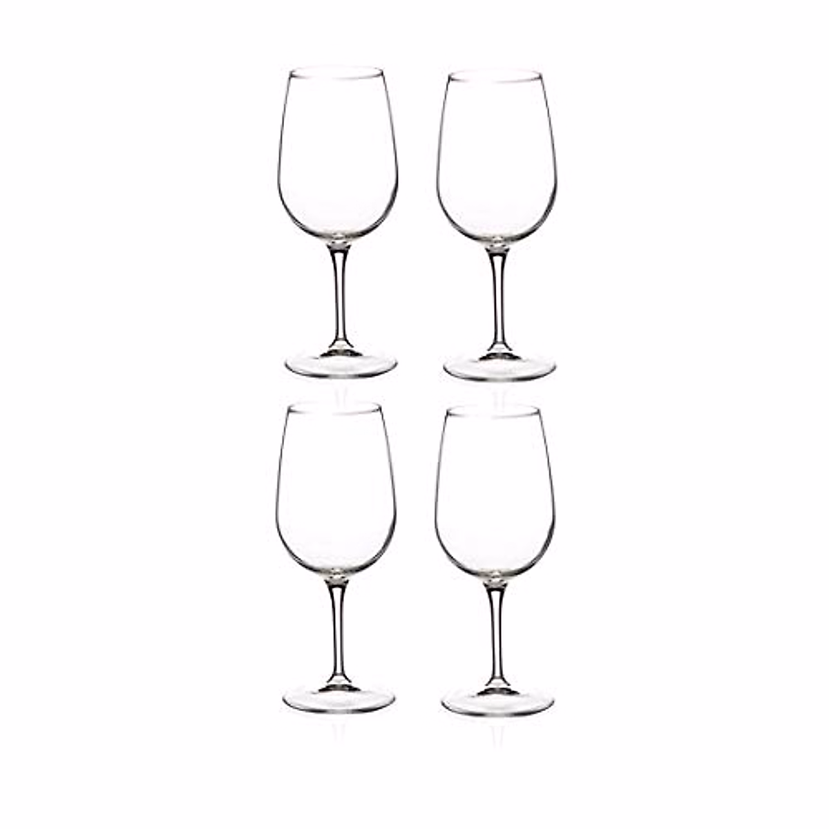 Bormioli Rocco Spazio Medium Wine Glass, 14 1/4 Ounce, Set of 4 Glassware Set, Clear