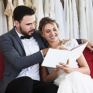 Wedding Guest Book with Pen and Table Cards, 9 x 9 Inch Guest Book Wedding Reception 50 Sheets Sign in Book Wedding Memory Book for Wedding Party Bridal or Baby Shower Guest Visitor (Classic Style)