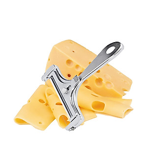 Adjustable Heavy Duty Aluminium Alloy Cheese Slicer,Slicers With Wire for Soft & Semi-Hard Cheeses,Perfectly for Kitchen Cooking Hand Held Cheese Cutter