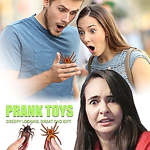 Lylyzoo Robotic Toy Tarantula for Indoor Cats, Electric Moving Fake Spider, Fun Prank Toy, Battery-Operated Interactive Cat Toys for Kitten Chasing and Entertainment (Fake Tarantula)