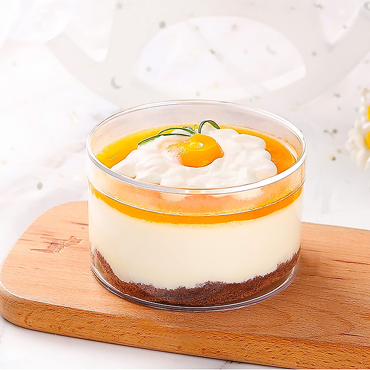 15 Pcs Clear Acrylic Plastic Boxes, 3.11x3.11x2" Small Plastic Box with Lid Transparent Clear Containers Display Boxes Mini Storage Box with Glitter Ribbon for Candy Pill Jewelry, Treats