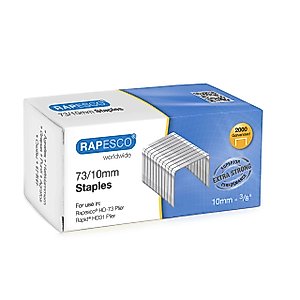Rapesco 1260 73/10mm Galvanised Staples, Pack of 2000