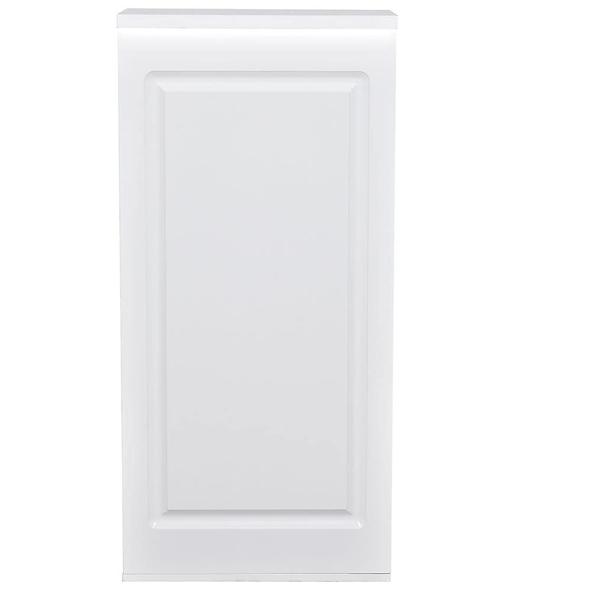 Reception Area Counter Receptionist Desk Lobby Check-in Desk with LED Lights Valencia Side Storage in White