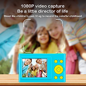 Kids Camera Vlogging Camera Video Digital DV Camera MP3 for Boys Girls Mini Gift 16x Zoom Photography (No Card,Pink)