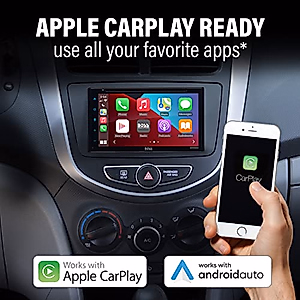 BOSS Audio Systems BCPA9690RC Car Audio Stereo System - Apple CarPlay, Android Auto, 6.75 Inch Double-Din, Touchscreen, Bluetooth Head Unit, Backup Camera, Radio Receiver, CD Player, for Amplifier