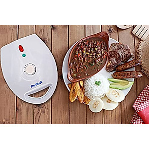 Arepa Maker and Mini Pancake Maker by StarBlue with FREE Arepa Recipes eBook - Quick and Electric Arepa Maker making 5 Venezuela and Colombia styles Arepas in 6 minutes AC 120V 60Hz 1200W