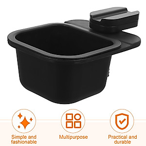 MAGICLULU Table Mount Trash Can,Mini Desk Hanging Trash Bin Tiny Waste Bin Makeup Pad Garbage Holder Countertop Trash Can for Coffee Vanity Table Kitchen Black