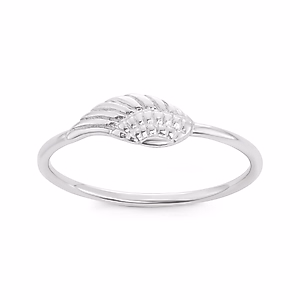 Beaux Bijoux Sterling Silver Angel Wing Ring (Size 8)