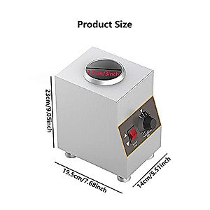 Commercial Food Sauce Warmer, 30~85℃ Temp Adjustable Cheese Warmer with 650ml Sauce Bottle, Electric Chocolate Jam Warmer for Hot Fudge Cheese Caramel
