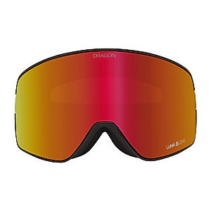 Dragon Alliance Mens NFX2 Snow Goggles, Split/Lumalens Red Ion, Lumalens Light Rose, OFA