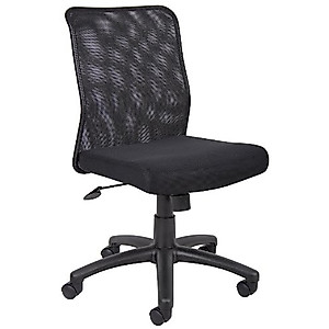 Boss Office Products Budget Mesh Task Chair without Arms in Black